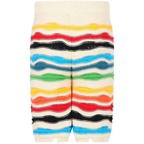 MSGM Striped Knit Shorts