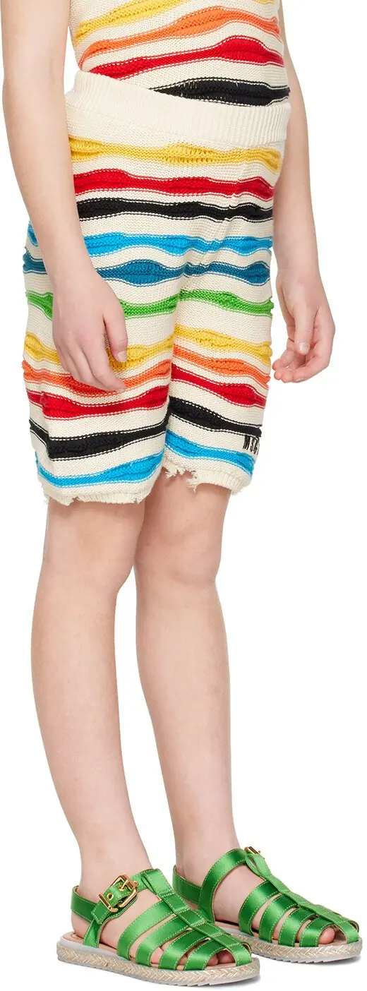 MSGM Striped Knit Shorts