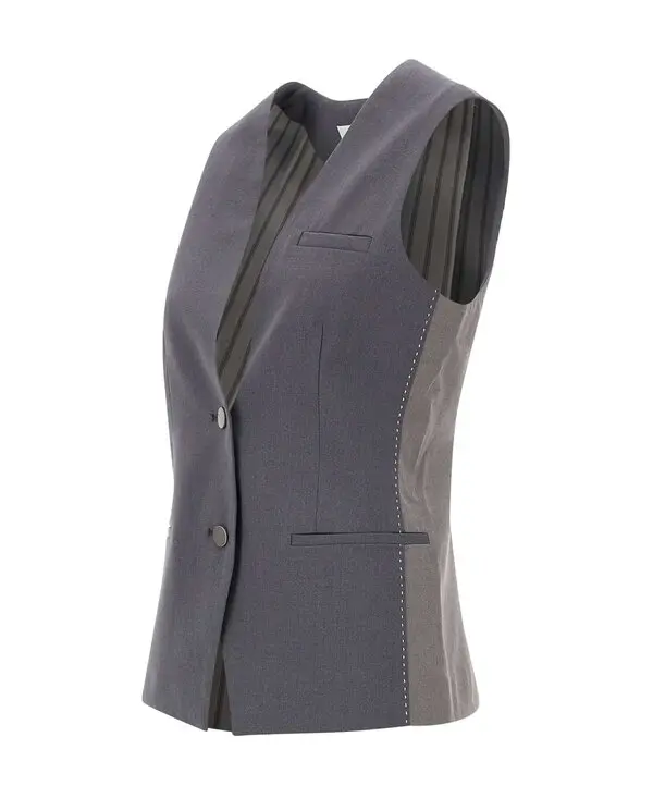 REMAIN BIRGER V-neck Button Vest