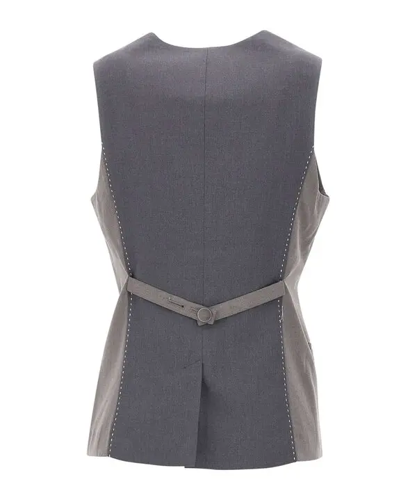 REMAIN BIRGER V-neck Button Vest