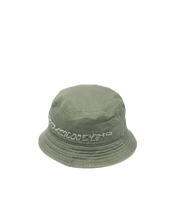 Off-White Embroidered Logo Bucket Hat - Gray