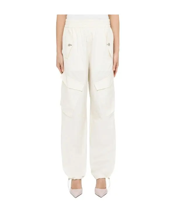 DION LEE Logo Casual Pants - White