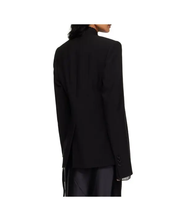 ANN DEMEULEMEESTER Sady Collarless Fitted Blazer