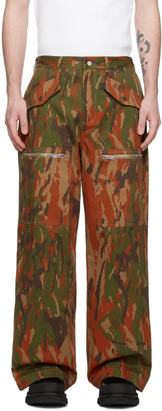 DION LEE Slouch-pocket Trousers - Green