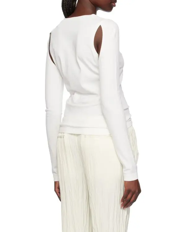 Helmut Lang Cut-out Fine-knit Jumper