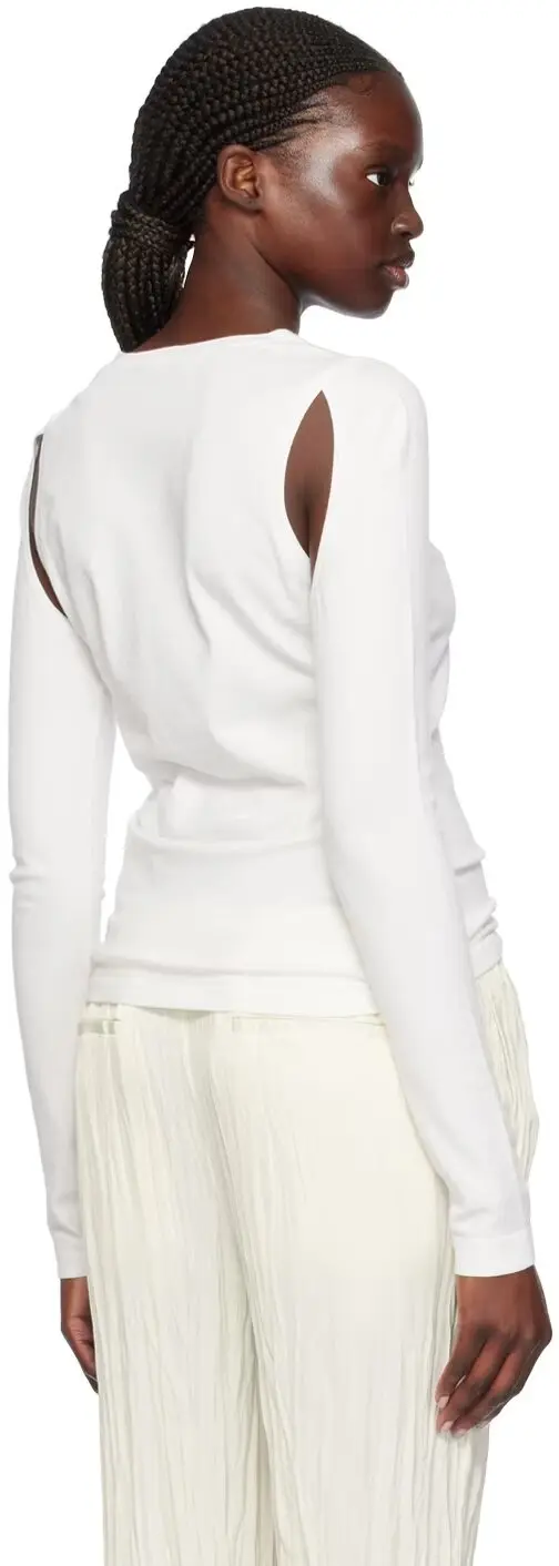 Helmut Lang Cut-out Fine-knit Jumper