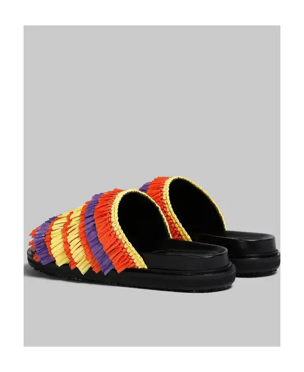 Marni Multicolor Fringe Slide Sandal