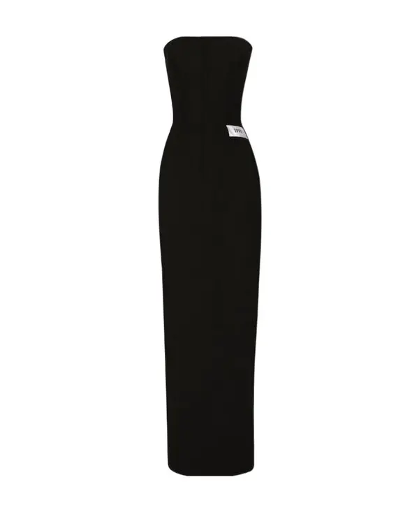 Dolce & Gabbana Kim Dolcegabbana Number-patch Bandeau Dress - Black