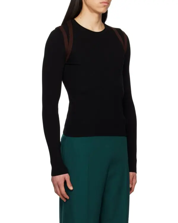 DION LEE Harness Detail Long Sleeve T-shirt