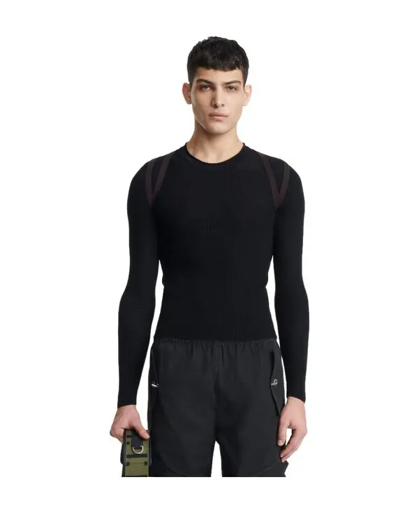 DION LEE Harness Detail Long Sleeve T-shirt