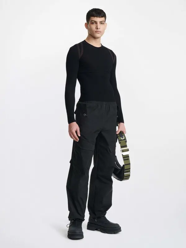 DION LEE Harness Detail Long Sleeve T-shirt