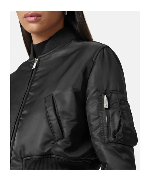 Versace Padded Cropped Zip-up Bomber Jacket