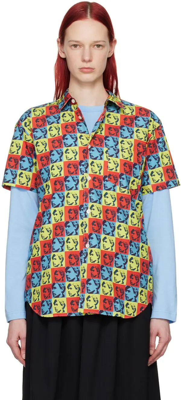 Comme Des Garçons Andy Warho Printed Poplin Shirt