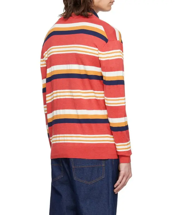 Maison Kitsuné Striped Knitted Cardigan