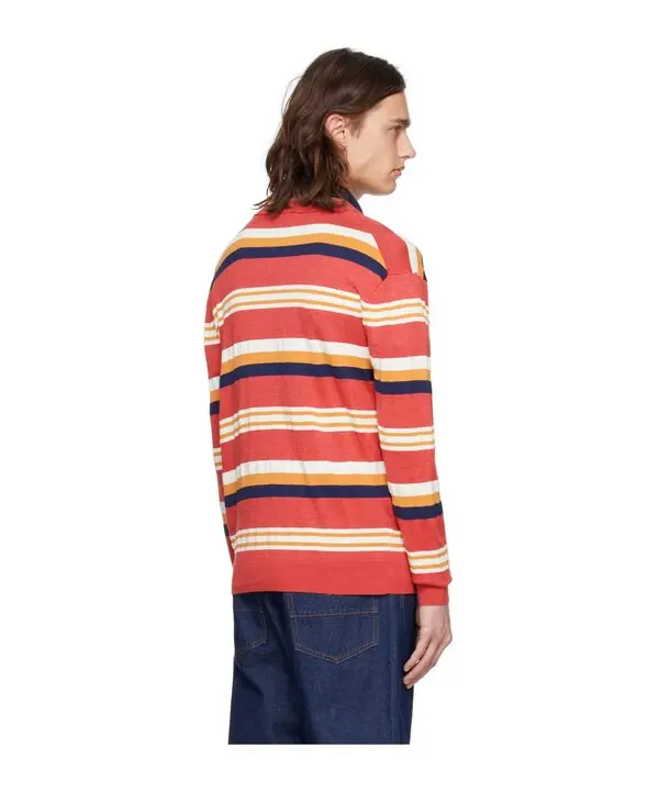 Maison Kitsuné Striped Knitted Cardigan