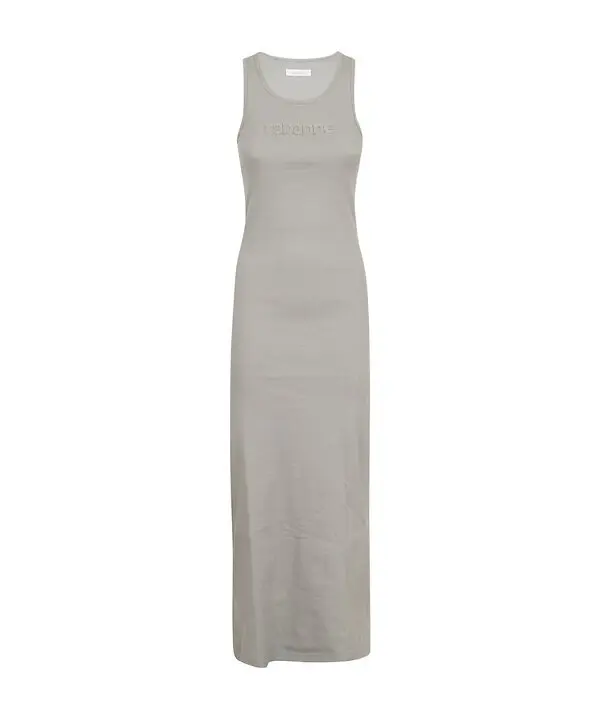 Rabanne Logo Flocked Sleeveless Midi Dress