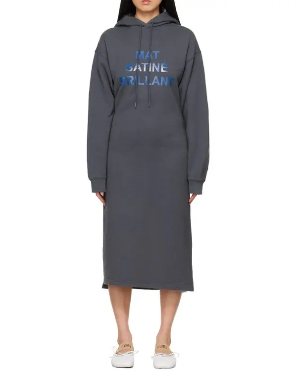 MAISON MARGIELA Mat Satine Brillant" Hooded Sweatshirt Dress