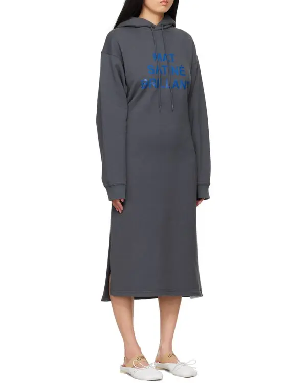 MAISON MARGIELA Mat Satine Brillant" Hooded Sweatshirt Dress