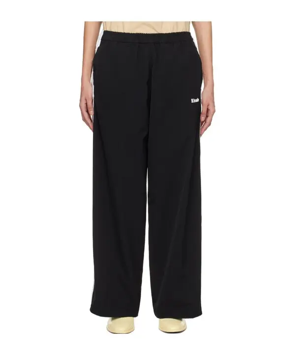 Rhude Wide-leg Sweatpants With Logo Appliqu