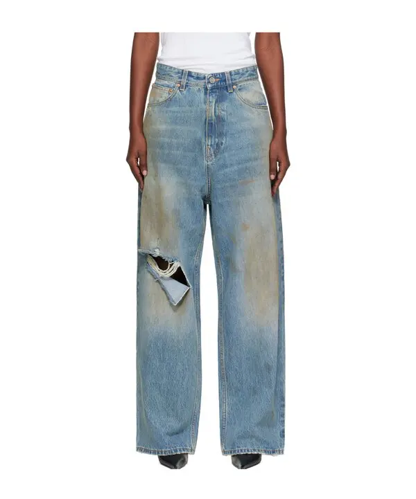 Vetements Distressed Baggy Jeans