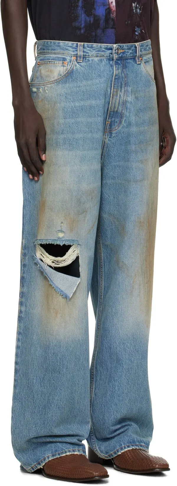 Vetements Distressed Baggy Jeans