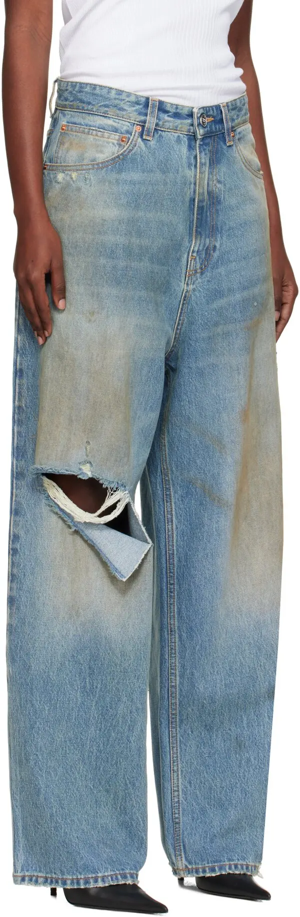 Vetements Distressed Baggy Jeans