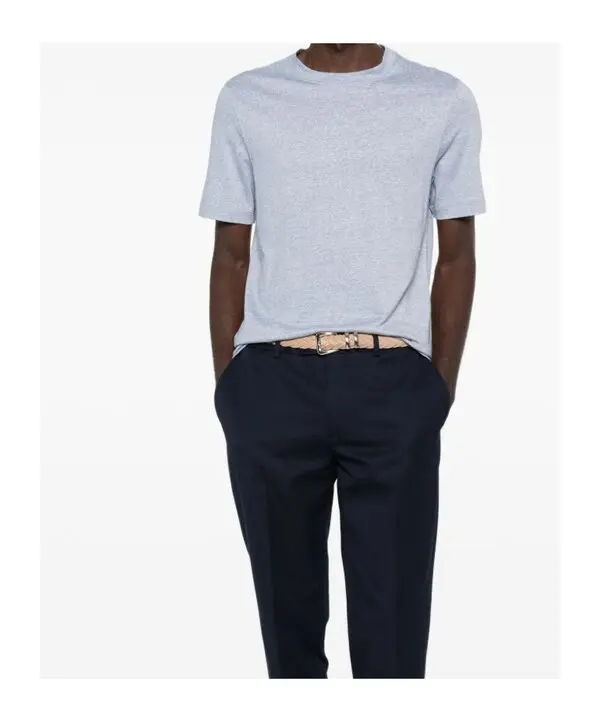 Brunello Cucinelli Straight Hem Cotton T-shirt - Gray