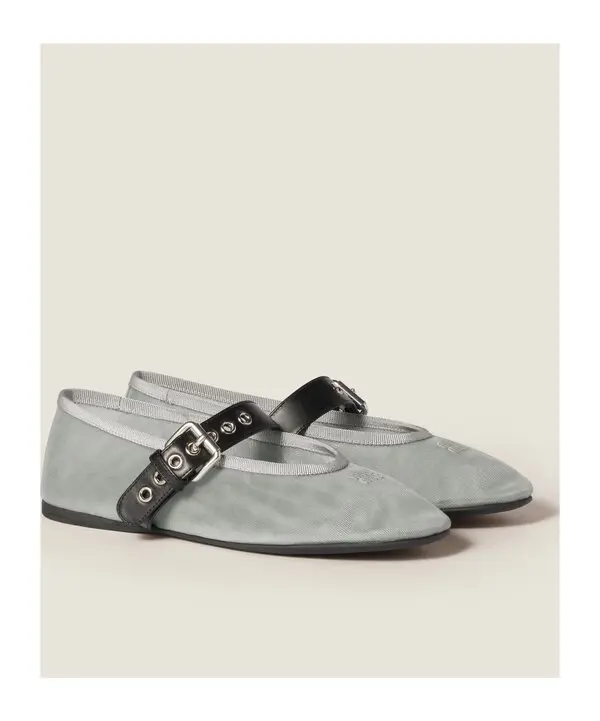 Miu Miu Mesh Fabric Ballerinas
