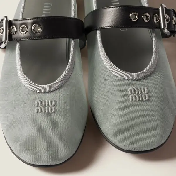 Miu Miu Mesh Fabric Ballerinas