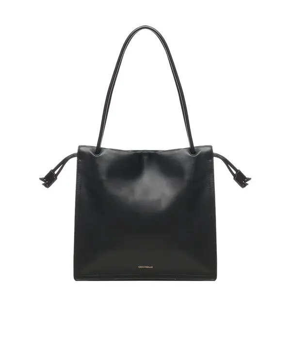 COCCINELLE Logo Embossed Drawstring Tote Bag
