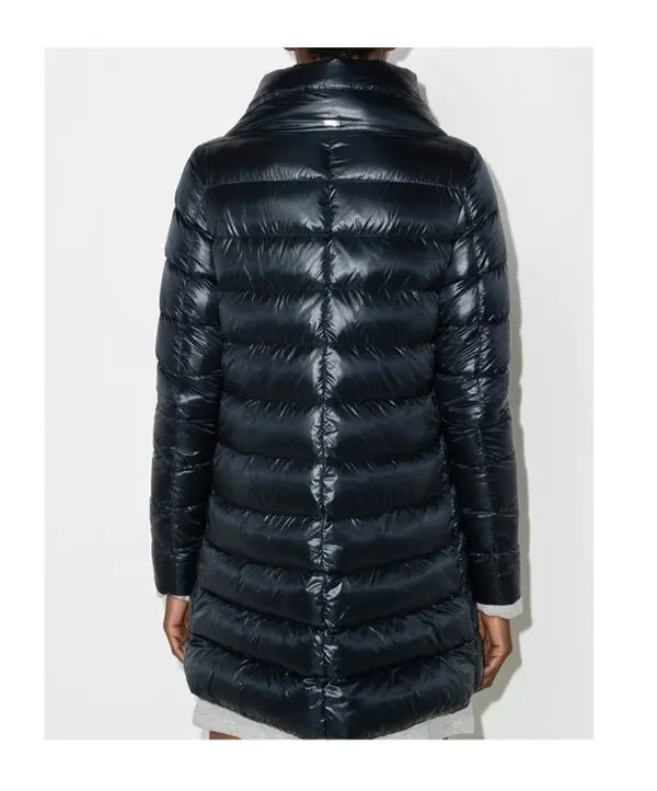 Herno Quilted Long-sleeved Down Jacket - Black