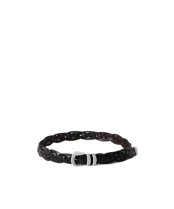 Brunello Cucinelli Braided Buckle Belt - Dark Brown