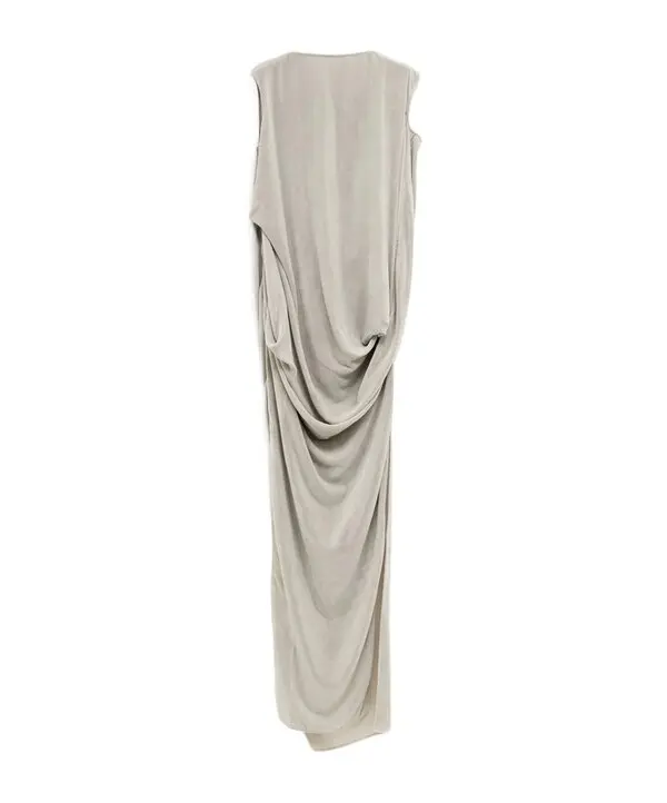 Rick Owens Draped Cowl Neck Asymmetrical Dress
