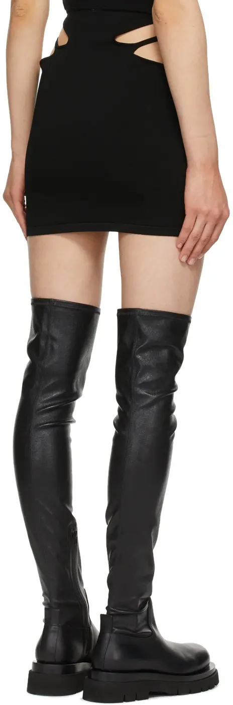 DION LEE Hosiery Strap Mini Skirt