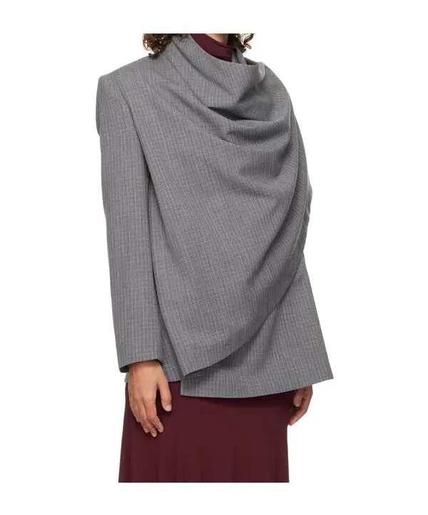 Tove Ren Pinstripe Drape Jacket