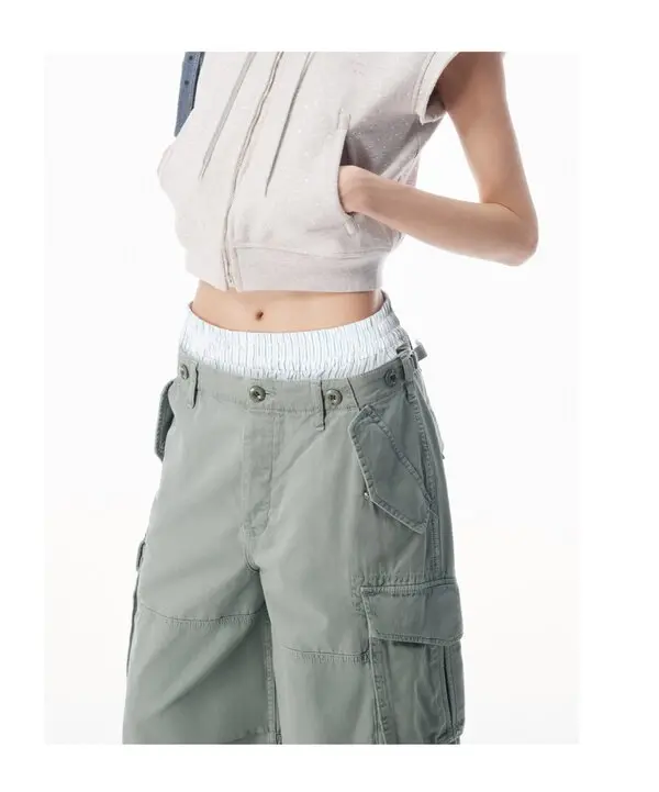Alexander Wang Layered Waistband Cargo Pants - No