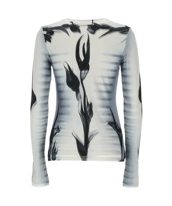 JEAN PAUL GAULTIER Printed Crewneck Long Sleeve Top