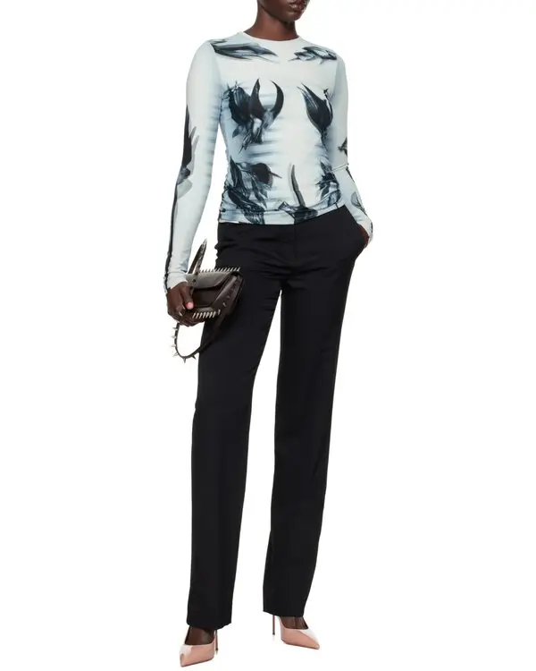 JEAN PAUL GAULTIER Printed Crewneck Long Sleeve Top