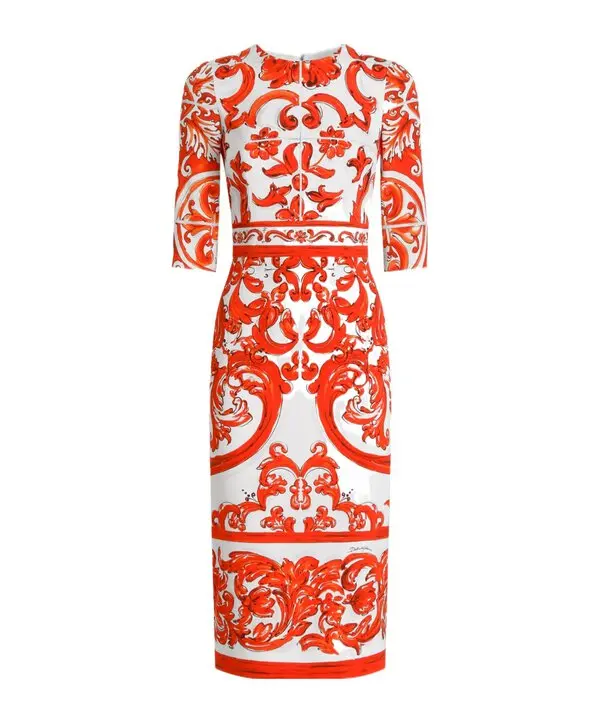 Dolce & Gabbana Majolica-printed Midi Dress