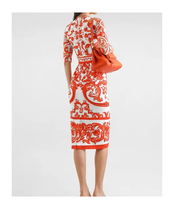 Dolce & Gabbana Majolica-printed Midi Dress