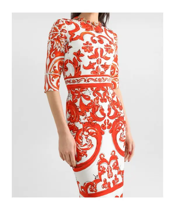 Dolce & Gabbana Majolica-printed Midi Dress