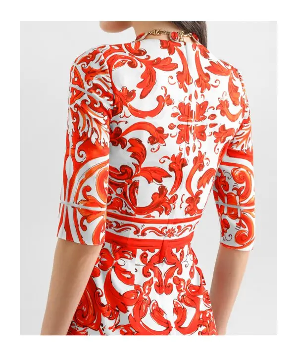 Dolce & Gabbana Majolica-printed Midi Dress