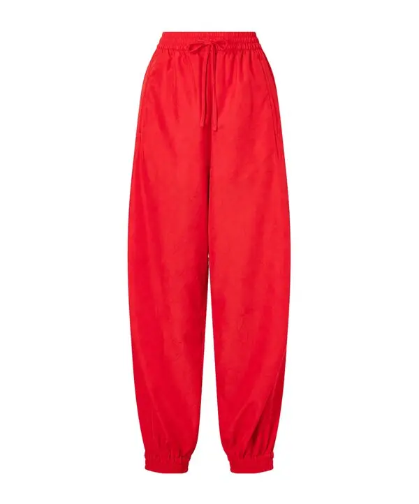 RÓHE Elasticated Drawstring Tapered Cotton Blend Pants