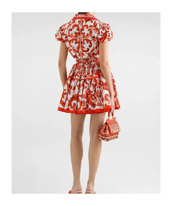 Dolce & Gabbana Majolica Print Cropped Shirt