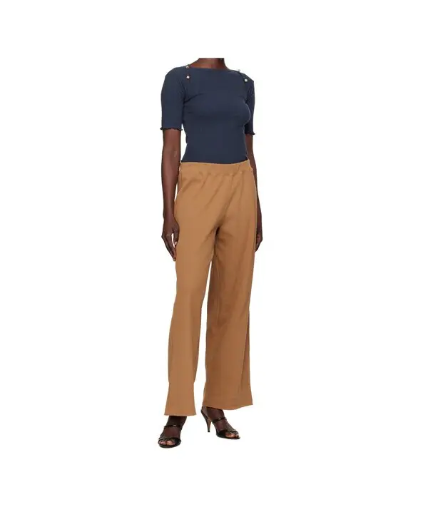 BASERANGE Ribbed Wide Leg Casual Pants