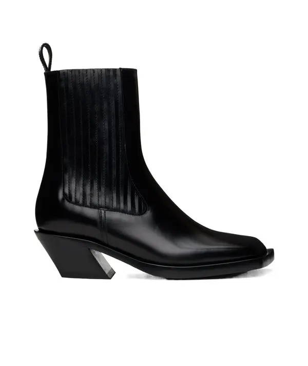 Amina Muaddi Square-toed Short Boots