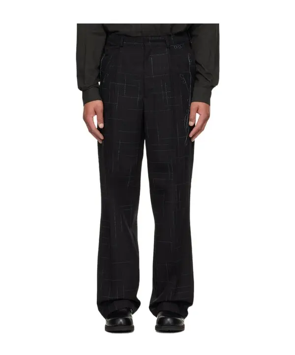KIKO KOSTADINOV Kormos Military Trousers - Space Check/night Black