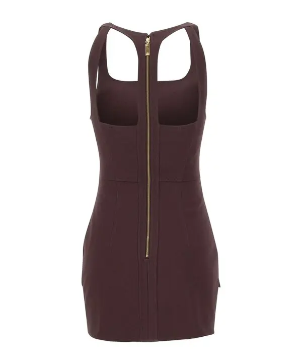 Elisabetta Franchi Buttoned Utility Mini Dress