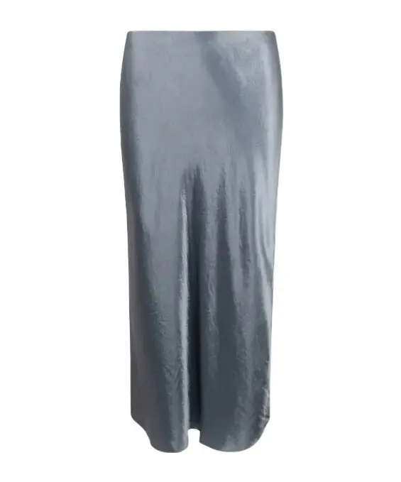 Vince Satin Side-slit Slip Skirt