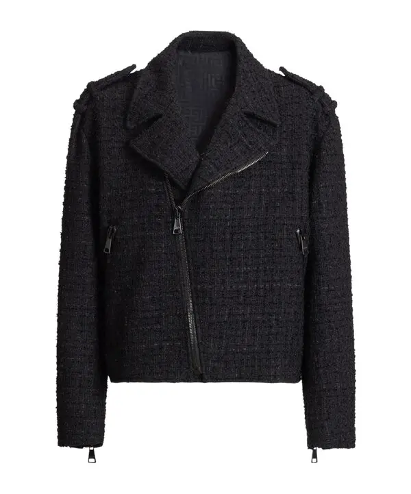 Balmain Tweed Biker Jacket